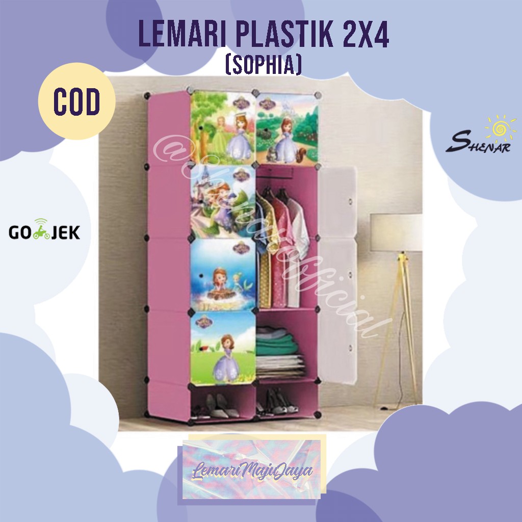 Jual LEMARI PLASTIK PORTABLE / LEMARI BAJU ANAK 4 SUSUN / LEMARI ...