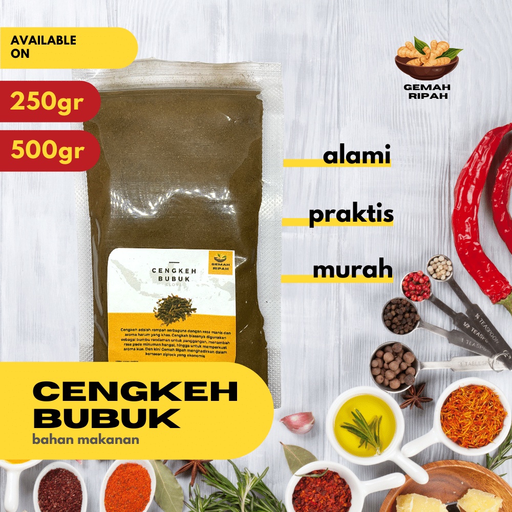 Jual Cengkeh Bubuk 250gram 500gram 1kg Cengkeh Bubuk Cengkeh Coklat ...