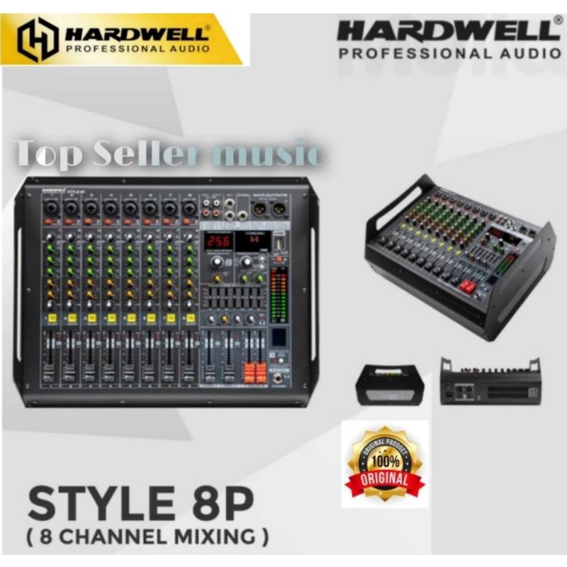 Jual MIXER POWER HARDWELL STYLE 8P ORIGINAL 8 CHANNEL MIXER AUDIO ...