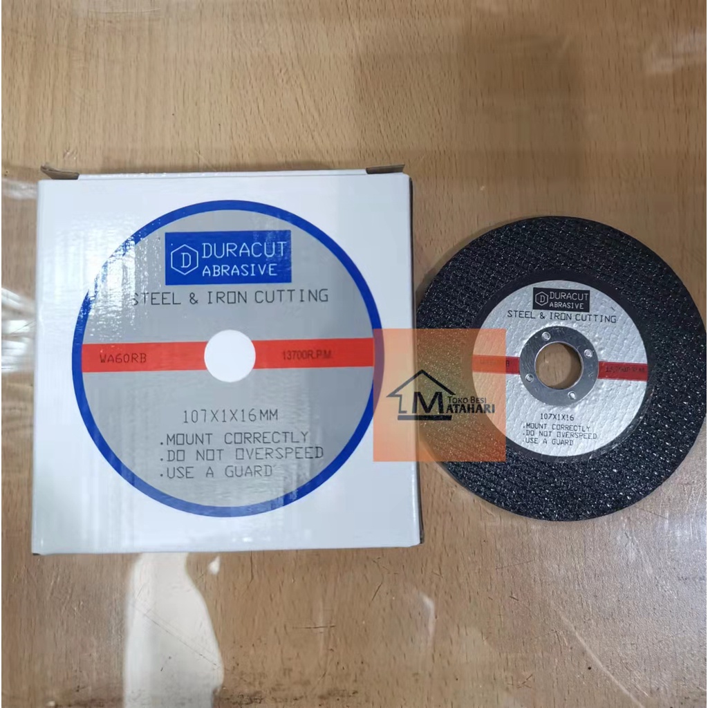 Jual Mata grenda potong besi 4" Duracut/ Cutting wheel 1BOX @25PCS ...