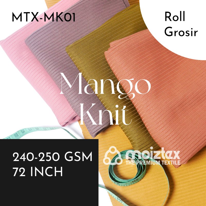 Jual BAHAN KAIN MANGO KNIT (Stock Tanya Admin) min order 1 roll - abu ...