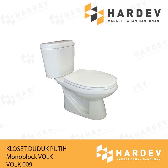 Jual KLOSET DUDUK PUTIH VOLK 009 / CLOSET DUDUK / MONOBLOCK MERK VOLK ...