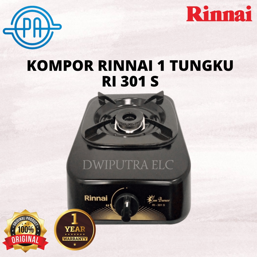Jual KOMPOR RINNAI 1 TUNGKU RI301S RI 301 S GARANSIB RESMI | Shopee ...