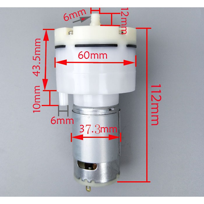 Jual DC Mini Air Vacuum Pump Pompa Vakum Udara Angin Diaphragm 12V ...