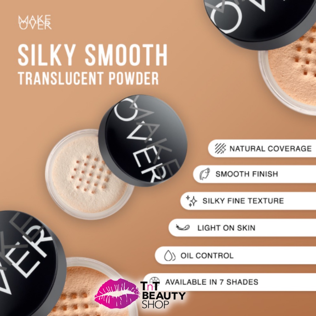 Jual MAKE OVER Silky Smooth Translucent Powder 35 gr | MakeOver Bedak ...
