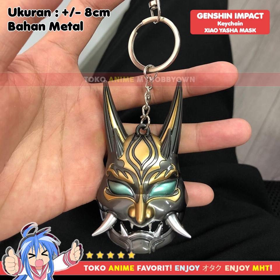 Jual Gantungan Kunci Genshin Impact Yasha Xiao Mask Topeng Cosplay ...
