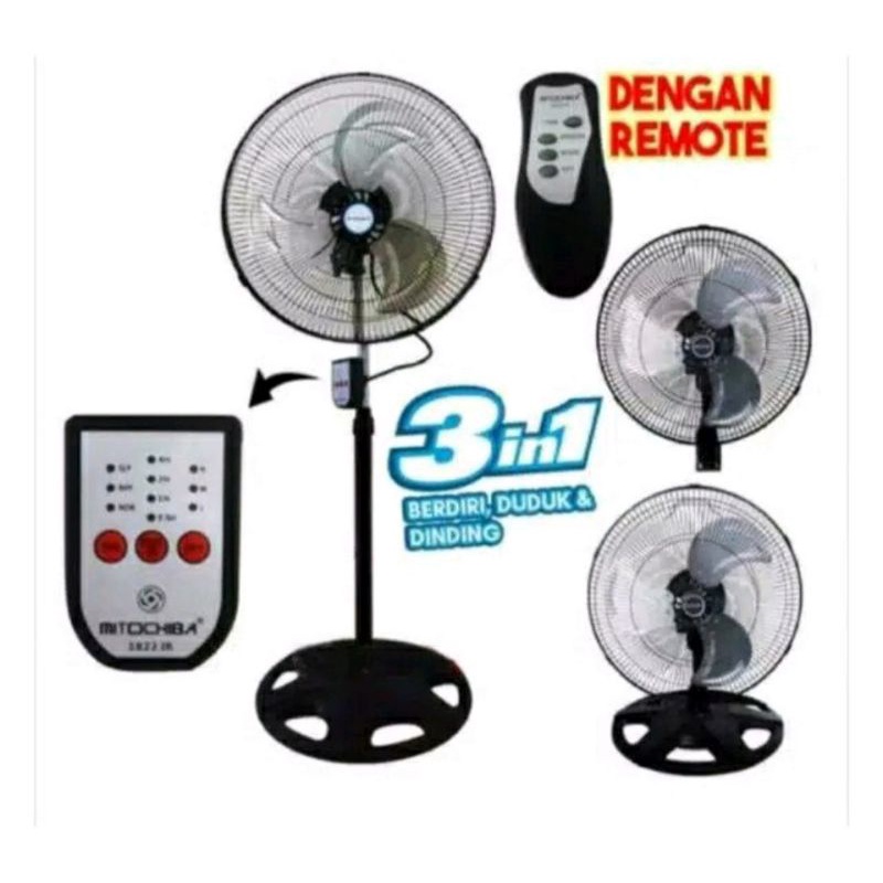 Jual Kipas Angin MITOCHIBA 3in1 industrial + remote control MT1822JR/MT1822SR | Shopee Indonesia