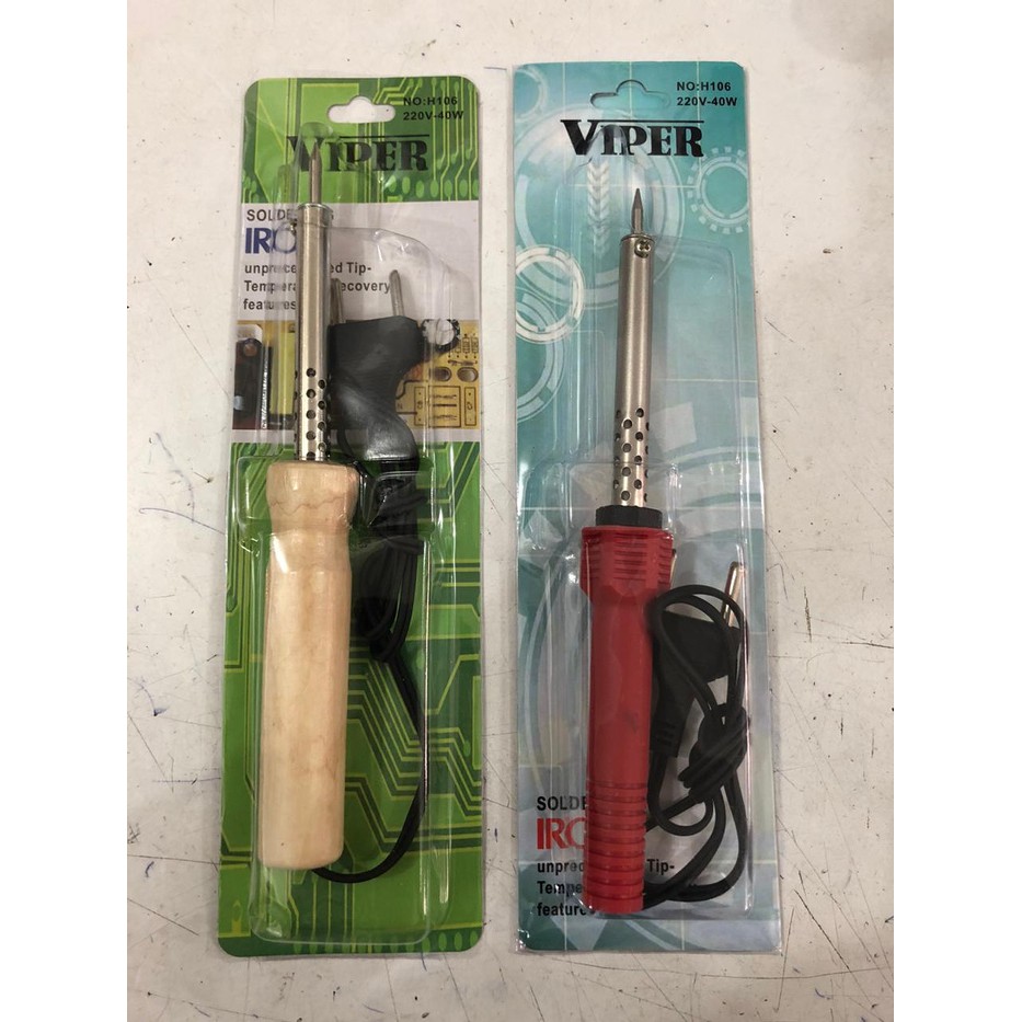 Jual Solder 40w soldering iron 40 watt gagang kayu plastik pvc solder ...