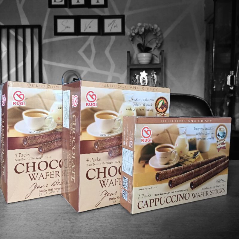 Jual KUGI CHOCOLATE WAFER STICKS 320g, KUGI KAPPUCINO WAFER STICKS 120g ...