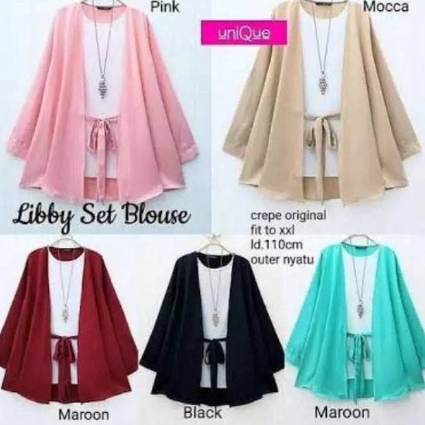Jual Baju Murah - Libby Set Blouse (KODE G4344) | Shopee Indonesia