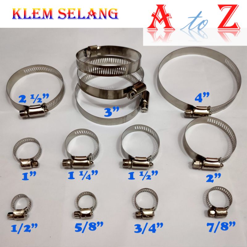 Jual Klem Selang 1 1 2 Stainless Steel Hose Clamps 1 5 In Klam Selang