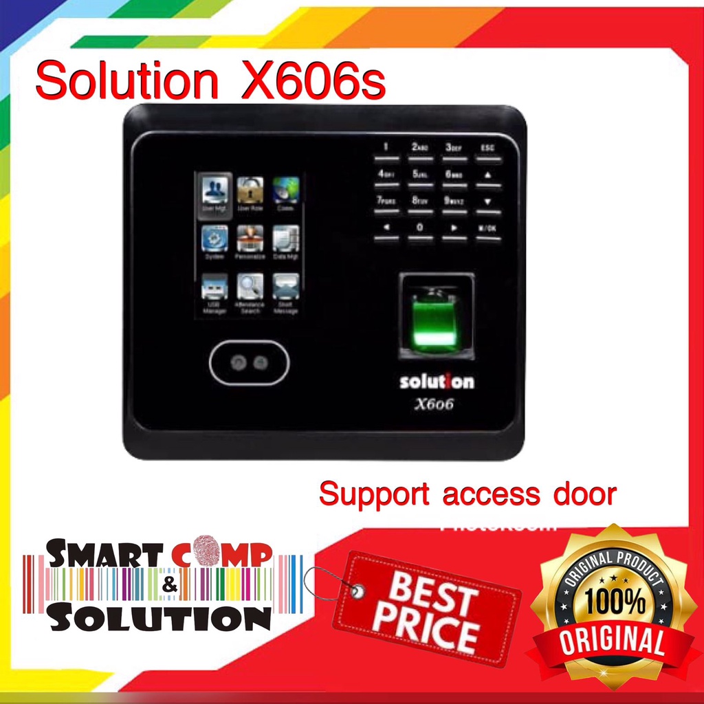 Jual Mesin Absensi Wajah - Fingerprint Solution X606S / X-606S / X 606 ...