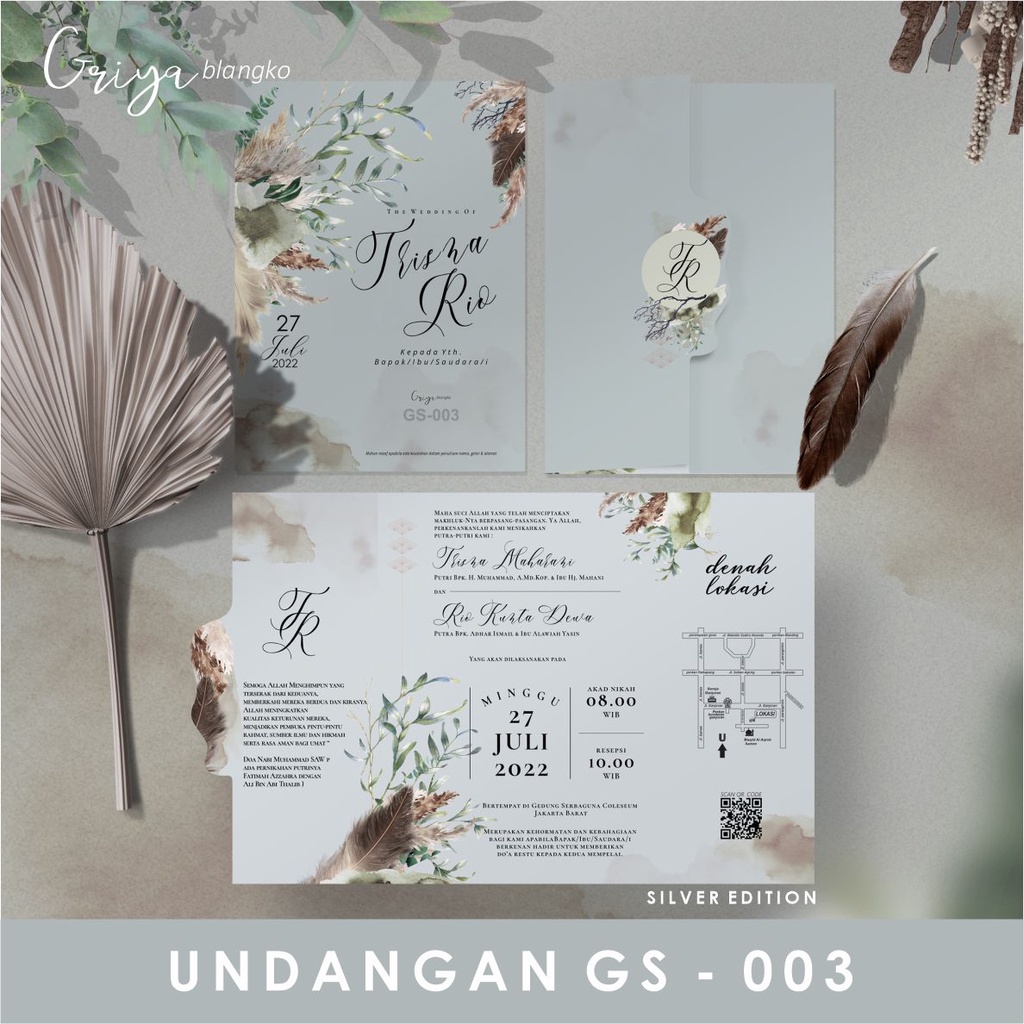 Jual UNDANGAN GS-003 | GRIYA BLANGKO SILVER EDITION | Undangan Pernikahan Murah | Blangko ...