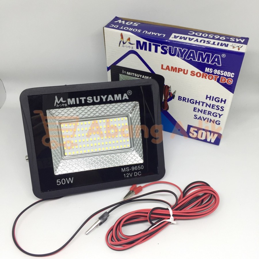 Jual Lampu Sorot LED DC 50 Watt / Lampu Tembak LED IP65 50 Watt DC Mitsuyama MS-9650DC Floodled ...