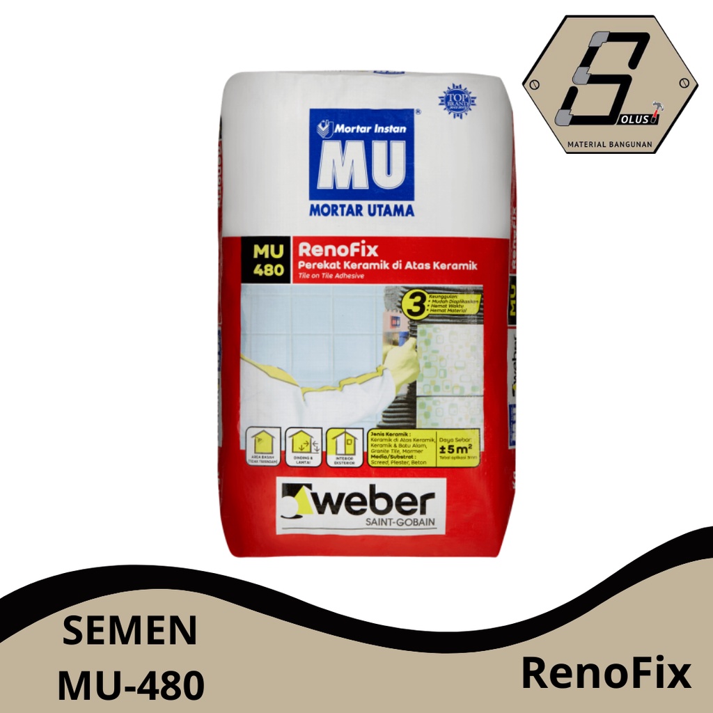 Jual SEMEN MORTAR UTAMA MU 480 - LEM KERAMIK DIATAS KERAMIK | Shopee ...