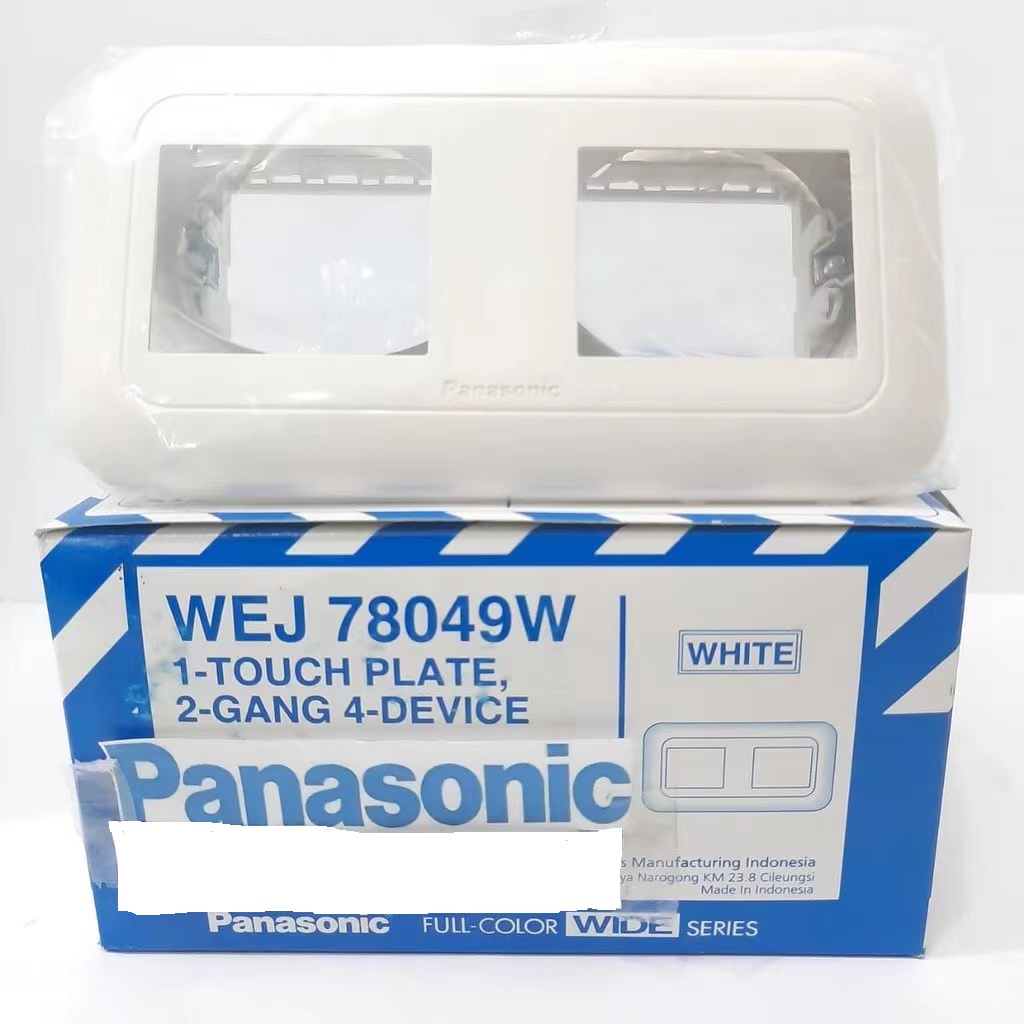 Jual Bingkai Frame Plat Saklar 2 Gang 4 Device Putih Panasonic WEJ ...