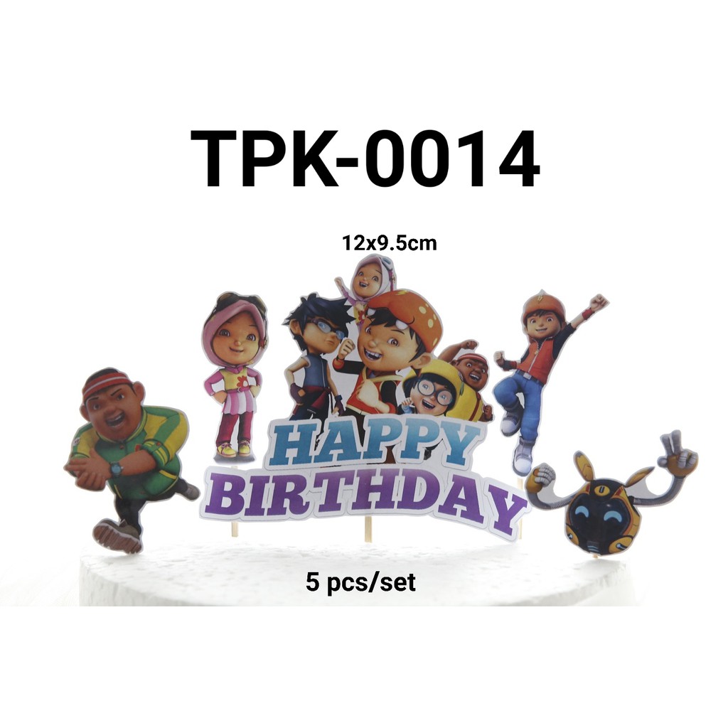 Jual TPK-0014 Cake topper kertas tusuk hiasan kue boboi boy | Shopee Indonesia