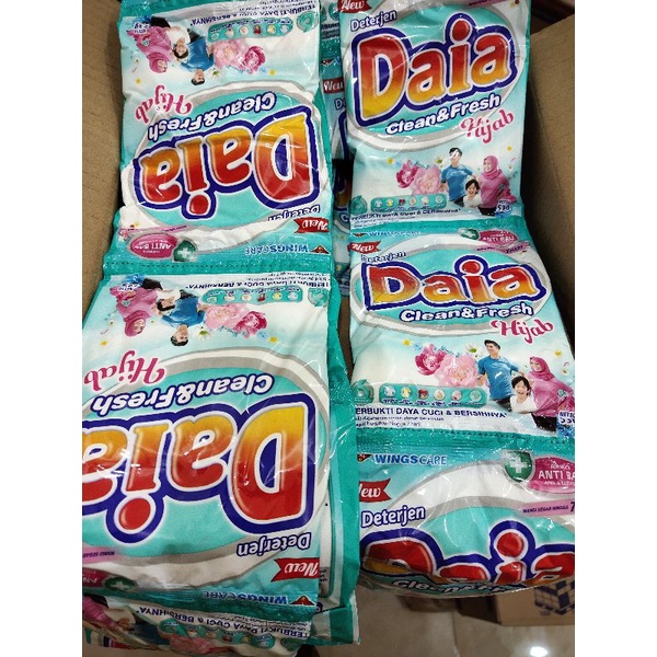 Jual DAIA DETERGENT BUBUK 40 GRAM 1 RENCENG ISI 6 SACHET/DAIA RENCENG ...