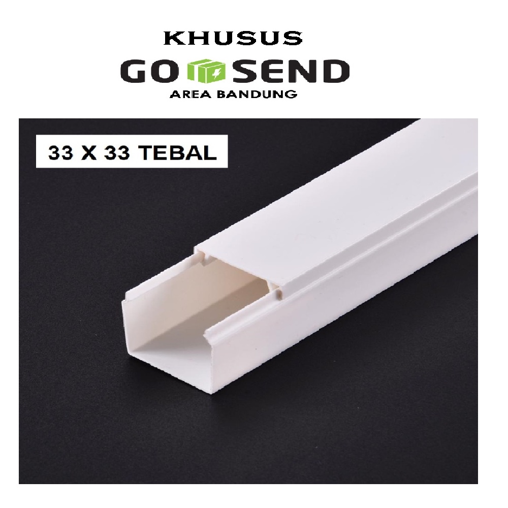 Jual Cable Ducting 33 X 33 TEBAL / Kabel Dak PVC Putih Pelindung Protektor | Shopee Indonesia