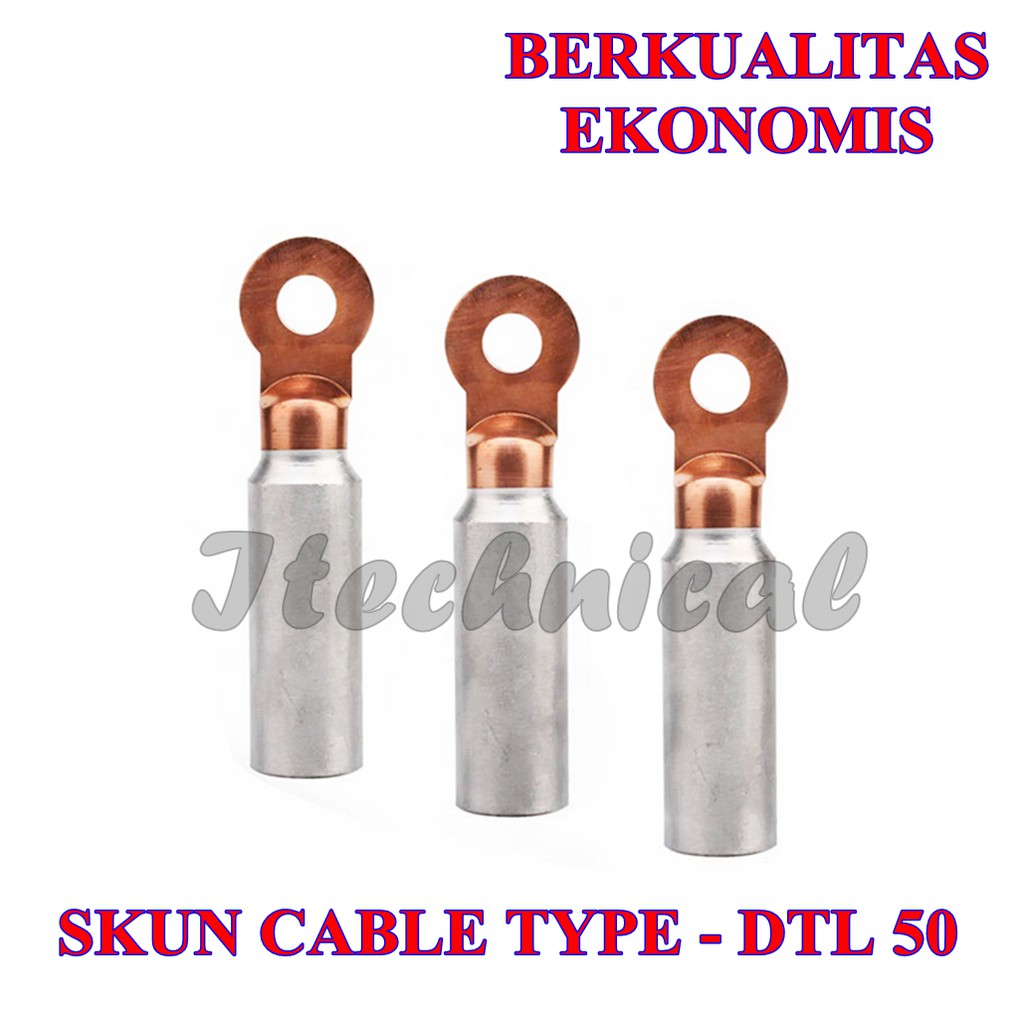Jual KABEL SKUN BIMETAL ALCU DTL-2 50mm / CABLE LUG ALCU DTL 50mm ...