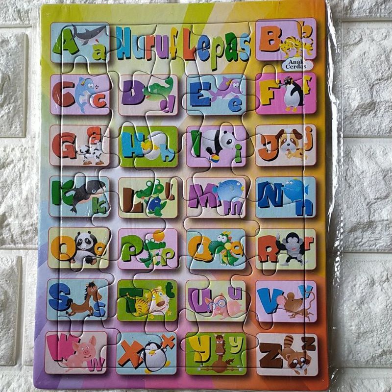 Jual Puzzle jigsaw Alfabet ABC huruf abjad kreativitas anak aktivitas ...