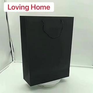 Jual LOVING HOME - Paper Bag Hitam Black Kantong Goodie Bag Craft Hitam Black Elegan Bungkus ...