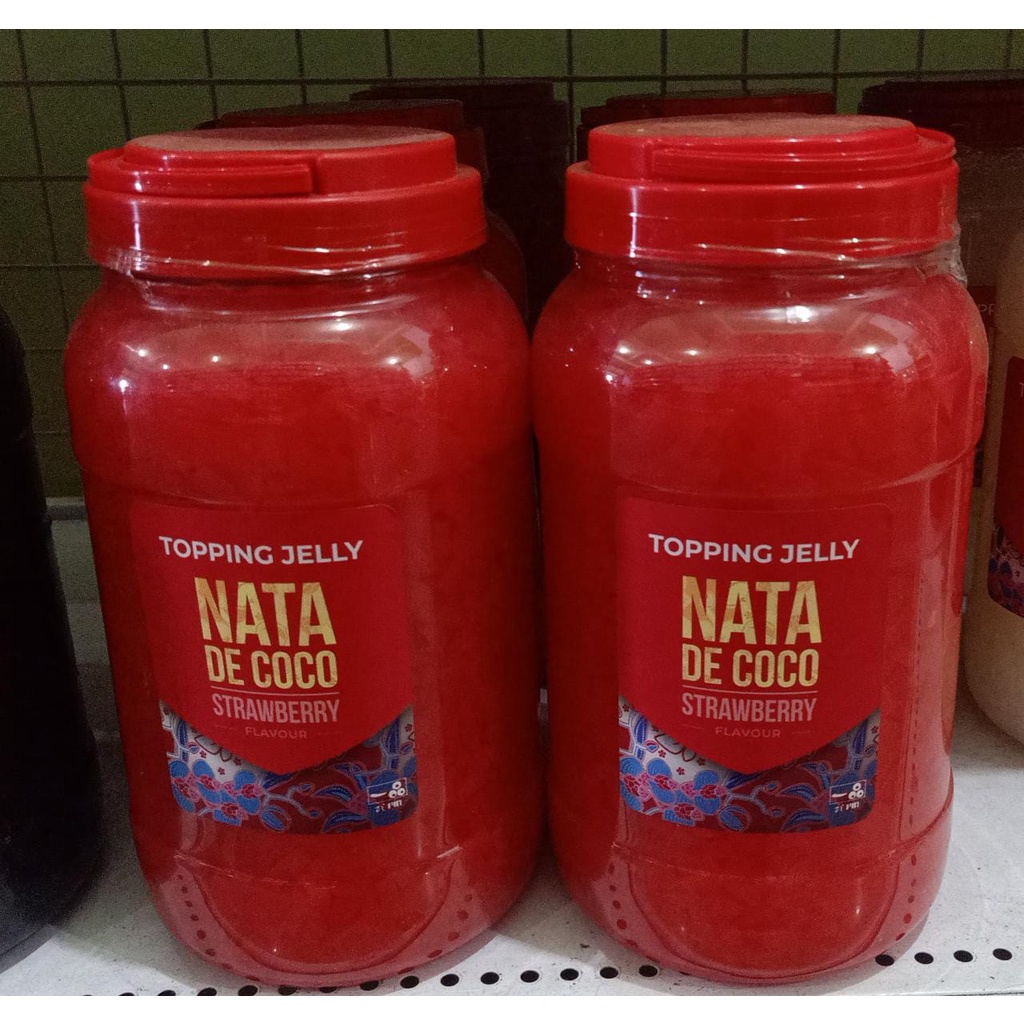 Jual NATA DE COCO JELLY TOPPING STRAWBERRY 3.2KG | Shopee Indonesia
