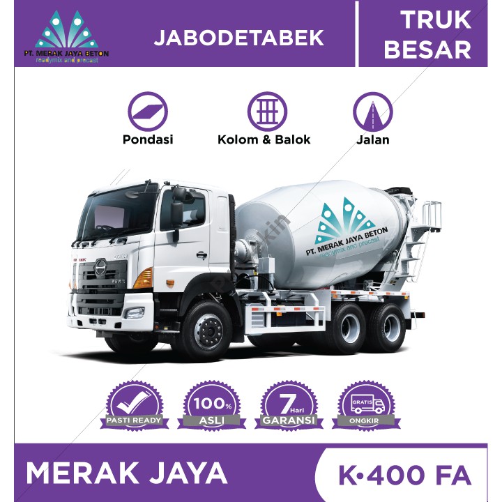 Jual Readymix Merak Jaya Beton K400 FA | Shopee Indonesia