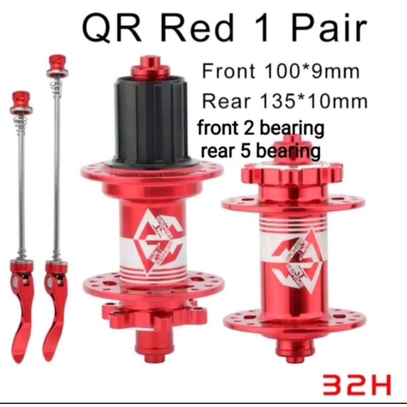 Jual RT Hub Freehub 32 Hole QR Quick Release Hub Freehub Sepeda ...