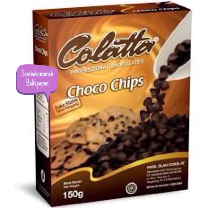 Jual colatta choco chips 100 gram (kemasan repack) | Shopee Indonesia