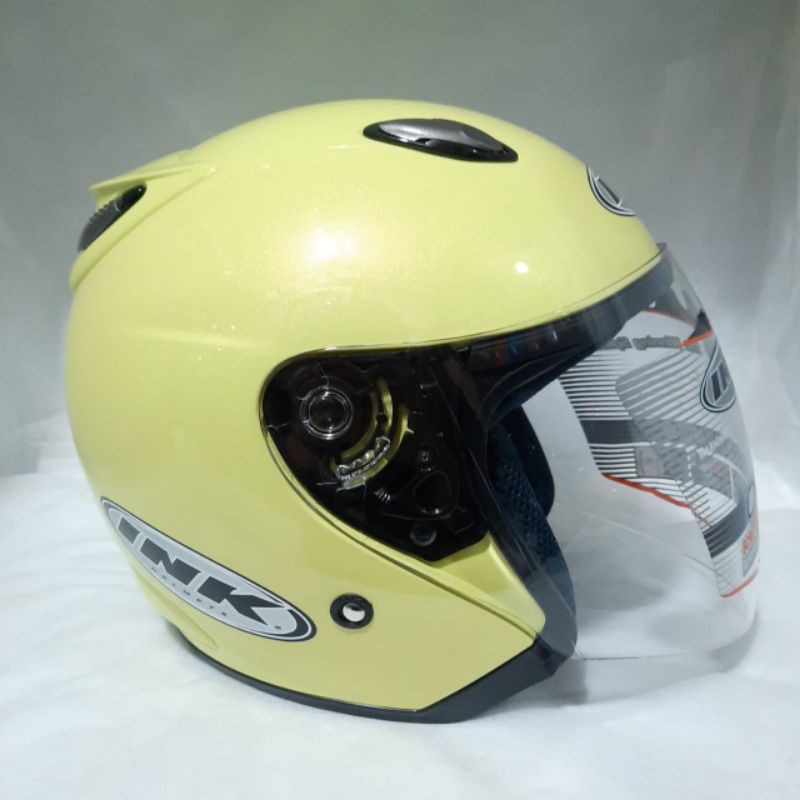 Jual HELM HALF FACE HELM INK CENTRO SOLID LIGHT YELLOW HELM ORIGINAL ...
