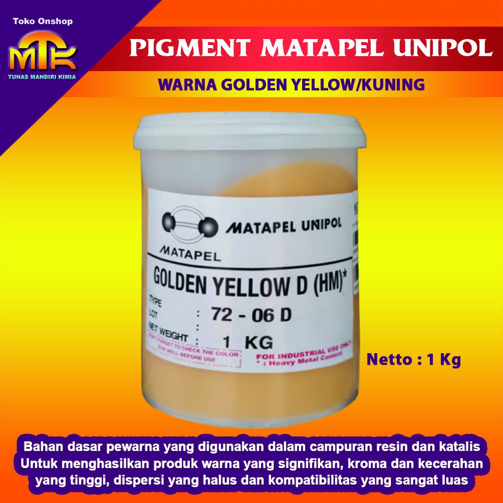 Jual PIGMENT WARNA GOLDEN YELLOW / KUNING Pewarna Produk Industri Untuk ...