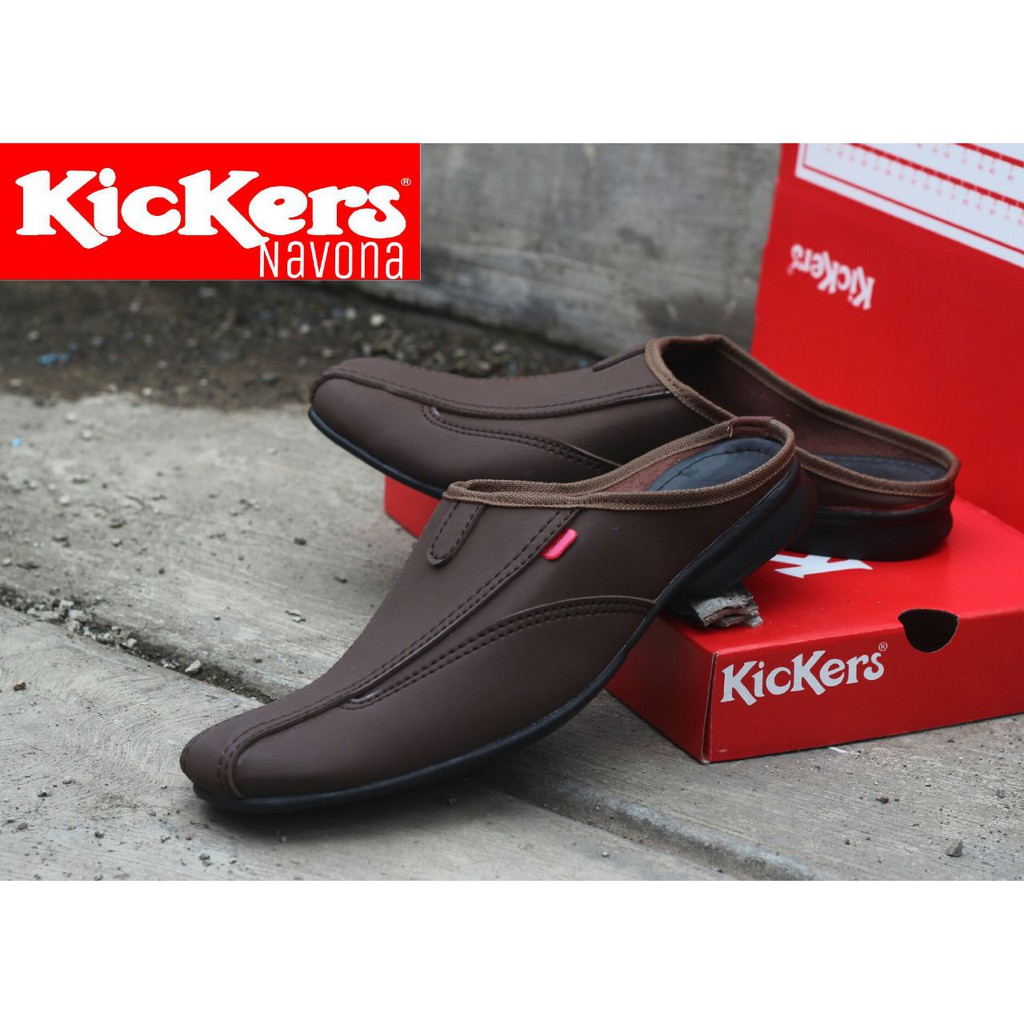 Jual Sepatu sendal selop pria sandal selop bustong kickers slip on ...
