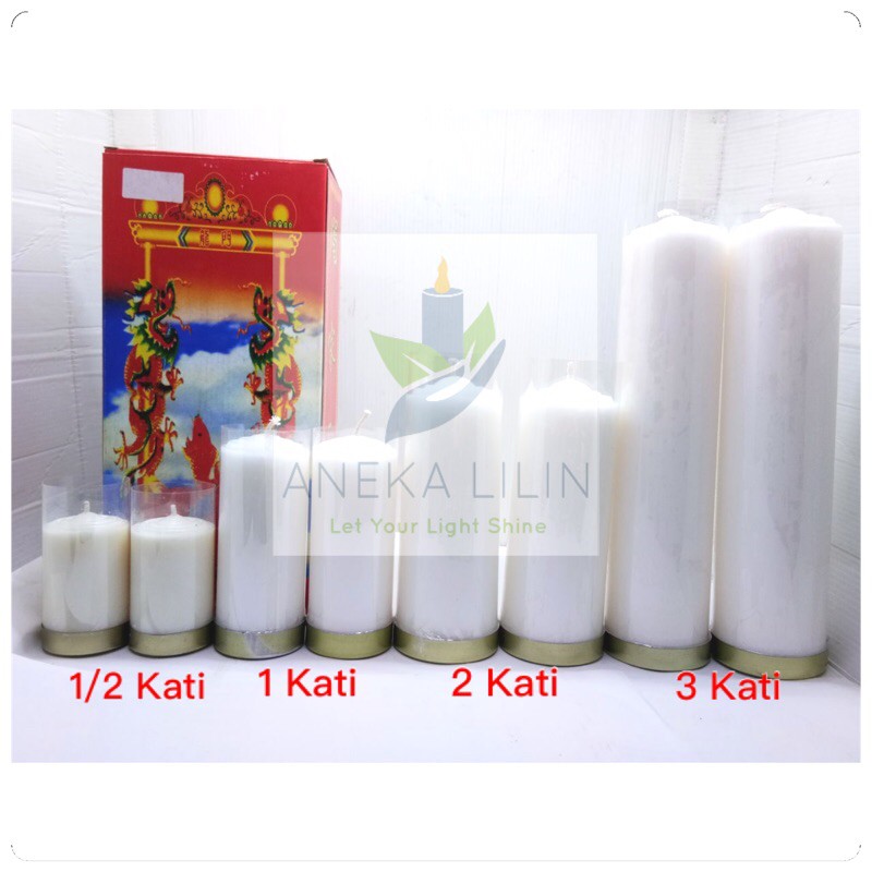 Jual Lilin Putih Jumbo Polos/ Lilin Ibadah 2 Kati 2PC | Shopee Indonesia