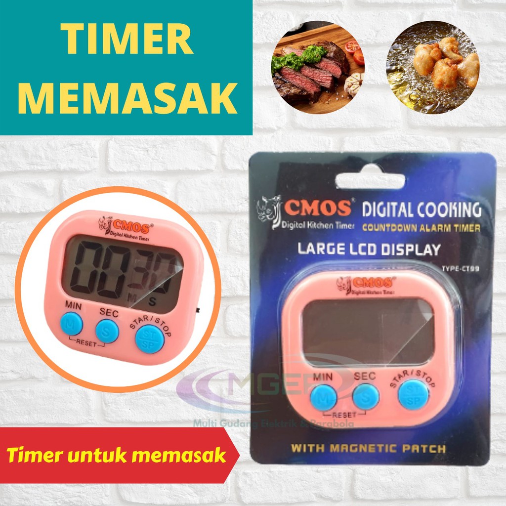 Jual DIgital Kitchen Timer Stopwatch Alarm untuk memasak dapur | Shopee Indonesia