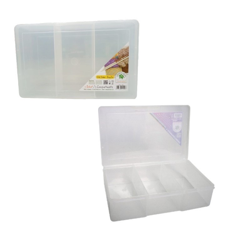 Jual Green Leaf 1420 Kotak Container Sekat 3 Storage Box Reiko Perkakas ...