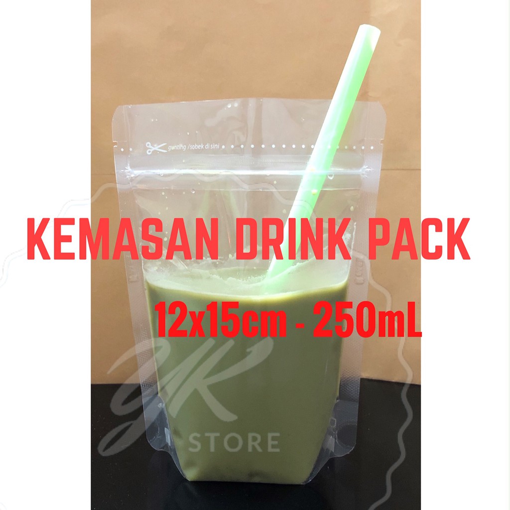 Jual DRINK PACK 250 ml standing pouch minuman light thai tea snack ...
