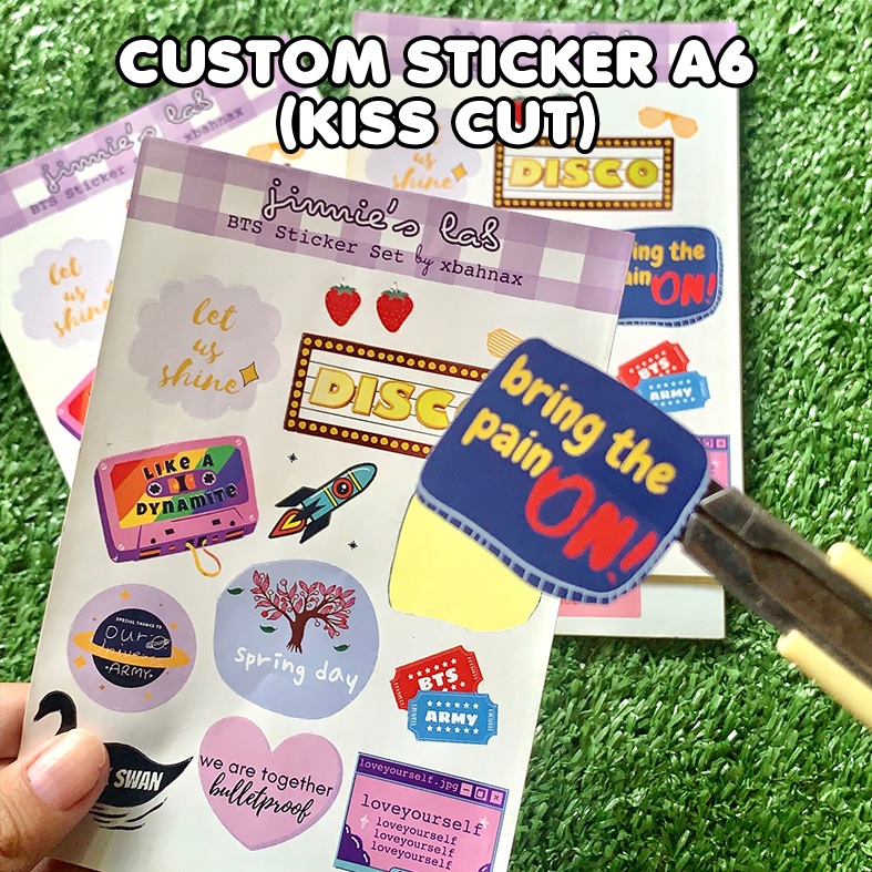 Jual [NO COD] CETAK CUSTOM STICKER A6 KISS CUT CUTTING STIKER | Shopee ...