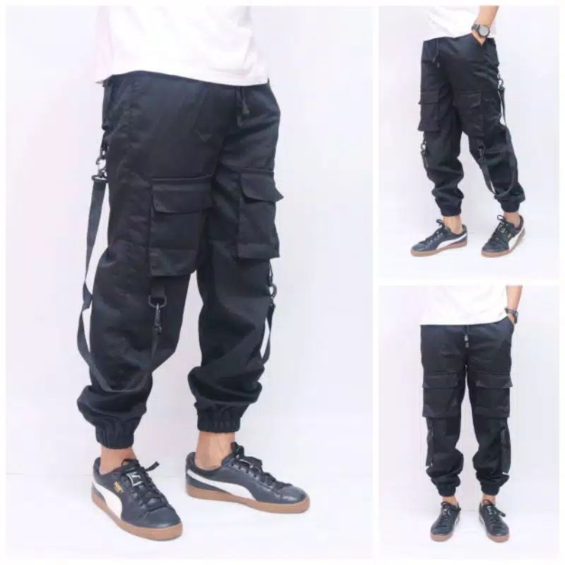 Jual celana cargo bts tali gesper korean style | Shopee Indonesia