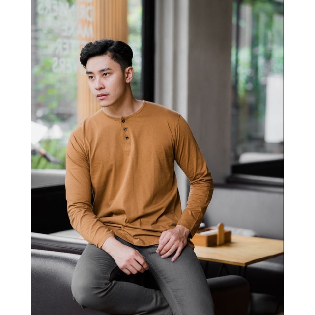 Jual Kaos Henley Polos Lengan Panjang / Kaos Kancing Lengan Panjang ... Jual Kaos Henley Polos Lengan Panjang / Kaos Kancing Lengan Panjang ...