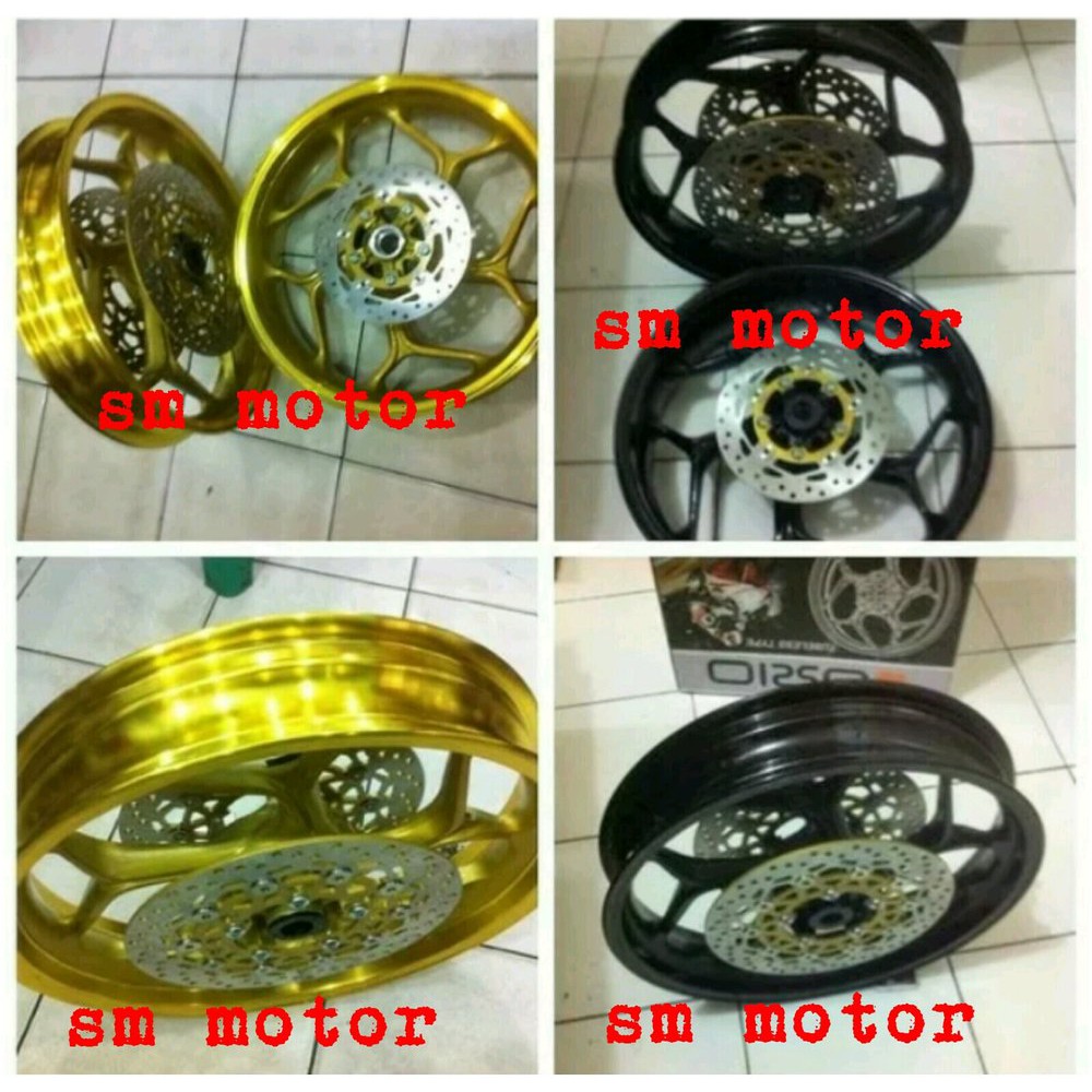 Jual velg axio r15 velg tapak lebar Yamaha r15 depan Double disc sudah ...