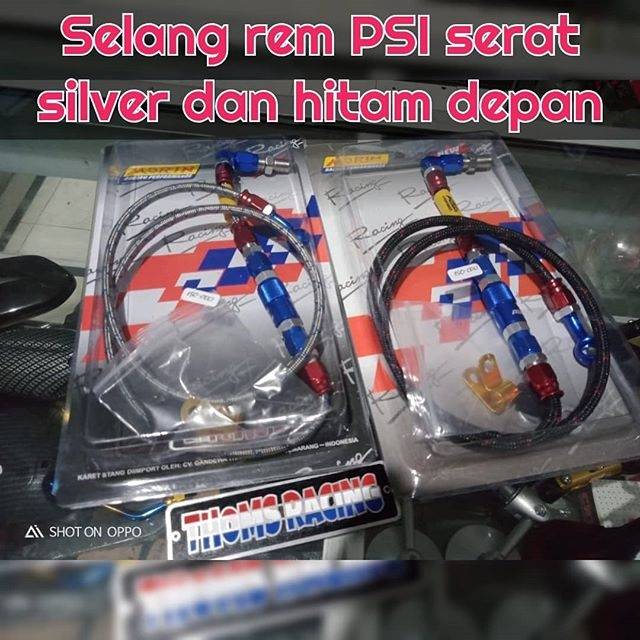 Jual Selang rem PSI MORIN depan serat silver dan hitam ukuran 95cm ...