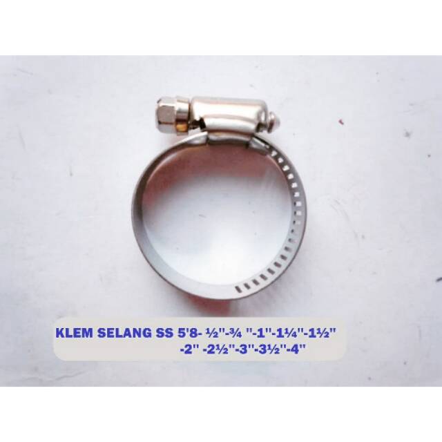 Jual Klem Selang SS 1"/Klem Selang Hose Clamp/KLEM SELANG SS KRAN CUCI ...