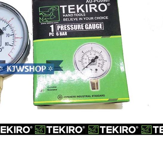 Jual Manometer 6 Bar Pressure Gauge 6Bar 6kg merk TEKIRO Presure Gauge ...