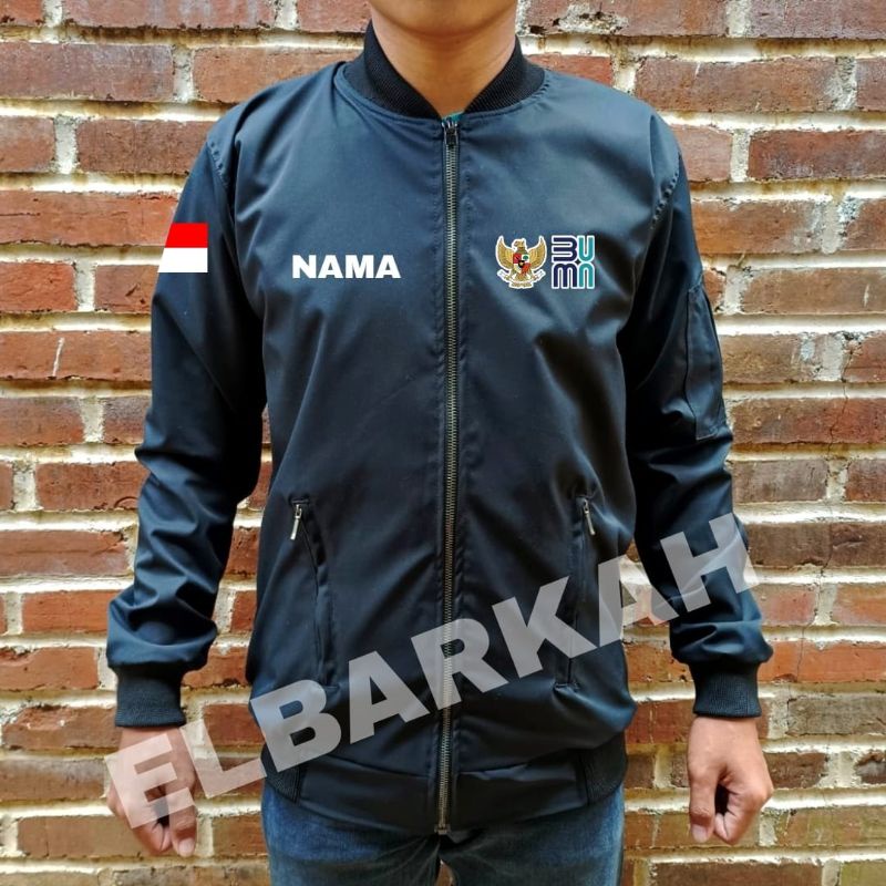 Jual JAKET BOMBER LOGO BUMN JAKET BOMBER BISA CUSTOM LOGO SENDIRI jaket ...