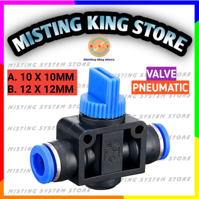Jual FITTING PNEUMATIC MINI VALVE 10 12 MM HAND STOP KRAN AIR UDARA ...