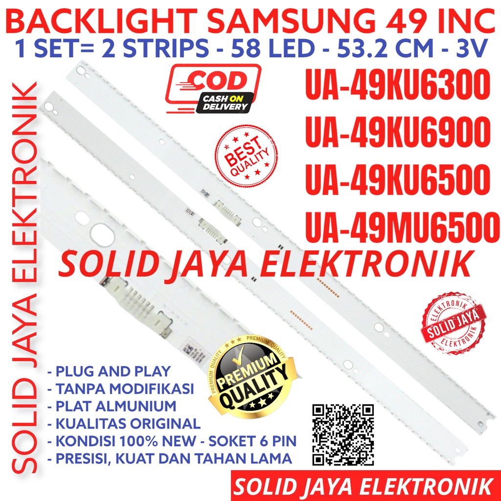 Jual BACKLIGHT TV LED SAMSUNG 49 INC UA 49KU6300 49KU6900 49KU6500 49MU6500 UA49KU6300 ...