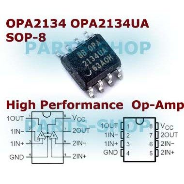 Jual IC OPA2134 OPA2134UA High-Performance Dual Op-amp OPA2134P SOP-8 ...