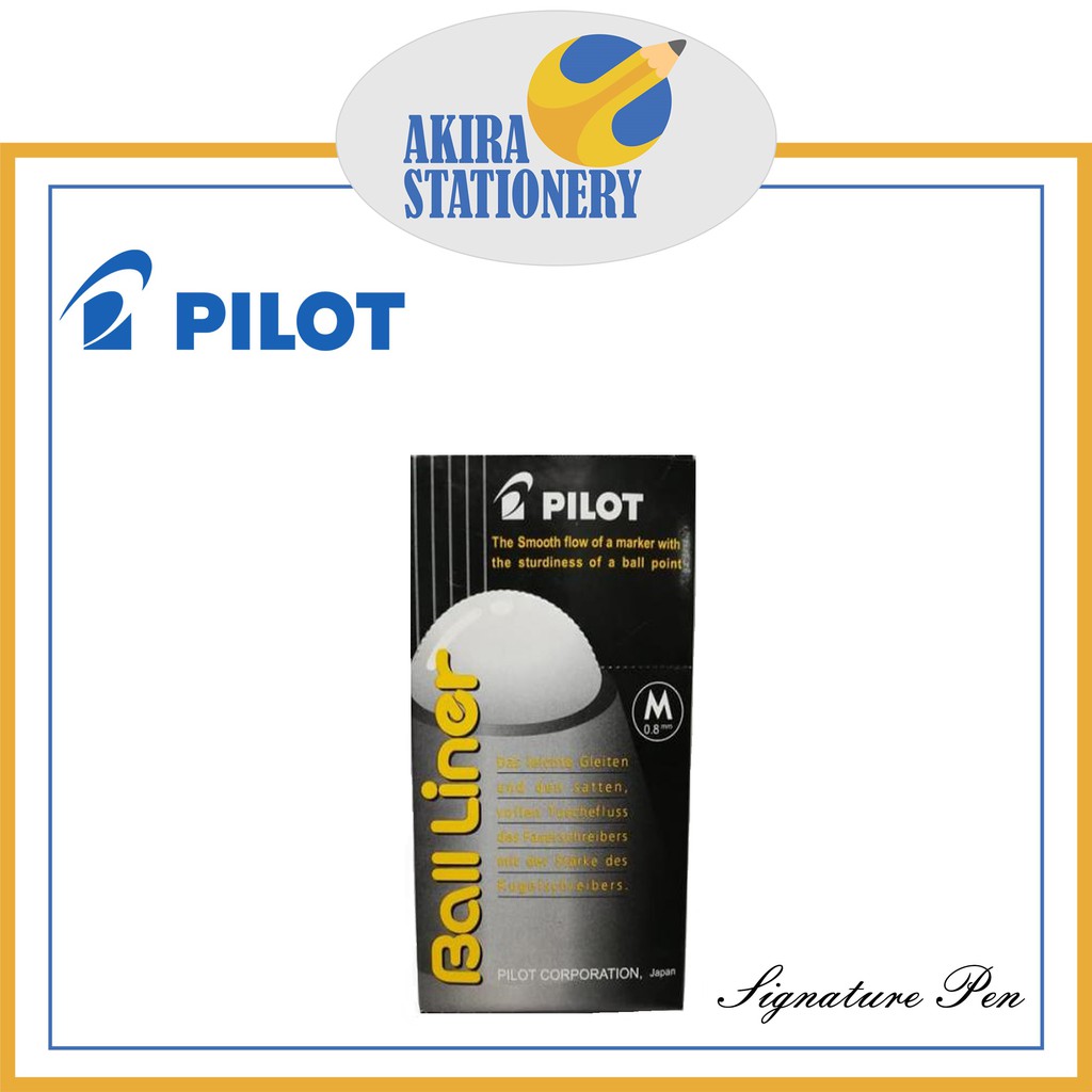 Jual Pulpen PILOT Balliner 0.8 mm Hitam - Biru - Merah - Hijau / Ball ...