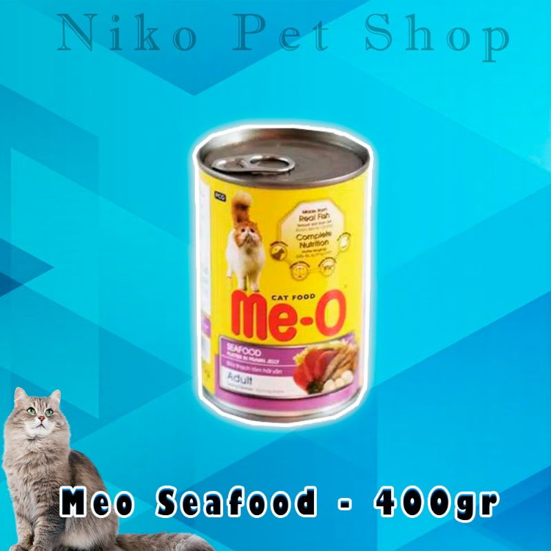 Jual meo rasa seafood kaleng berat 400 gr | Shopee Indonesia